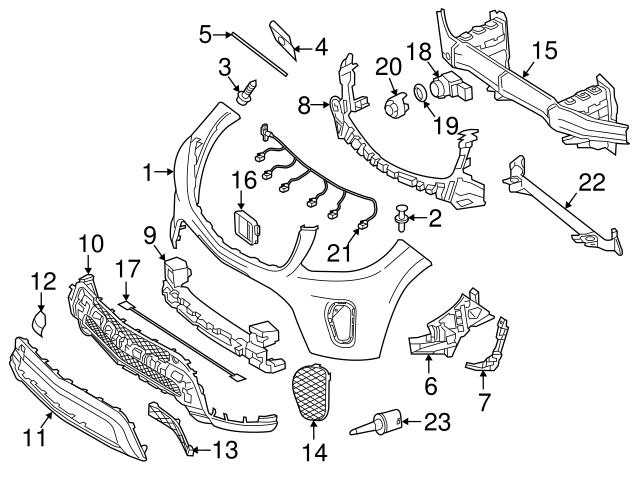Genuine Mercedes 1668854565 Bumper Energy Absorber Bracket - Mercedes