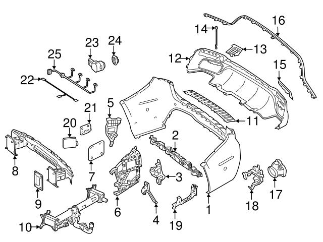 Genuine Mercedes 1668854900 Bumper Cover Bracket; Left - Mercedes