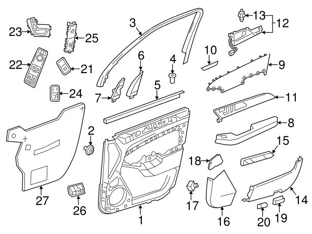 Genuine Mercedes 1669051803 Power Seat Switch; Front Left - Mercedes ...