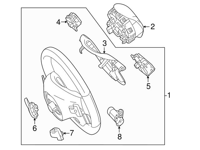 Genuine Mercedes 16690528009107 Steering Wheel Radio Controls; Left ...