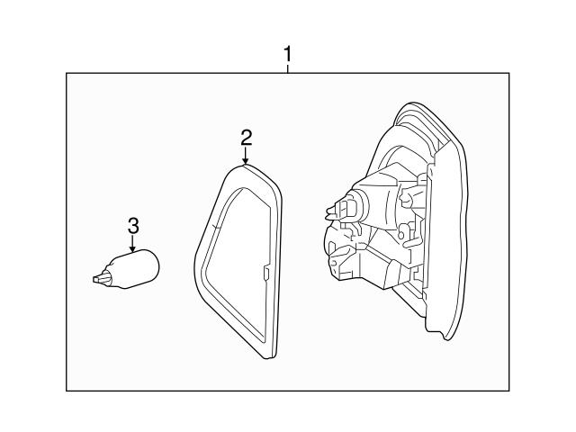 Genuine Mercedes 1669064101 Back Up Lamp Assembly; Left - Mercedes ...
