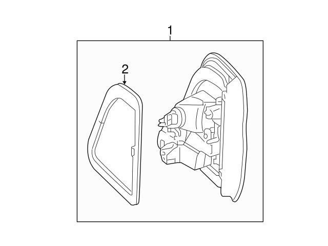 Genuine Mercedes 1669066002 Back Up Lamp Assembly; Right - Mercedes