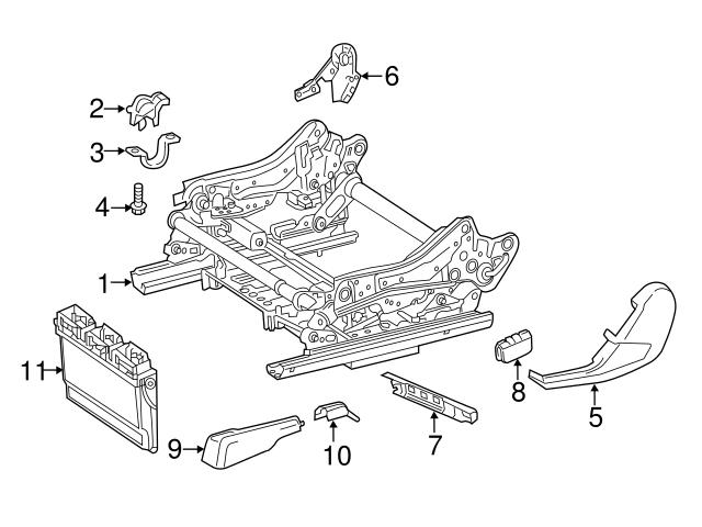 Genuine Mercedes 1669110000 Seat Adjuster Bracket; Left, Right ...