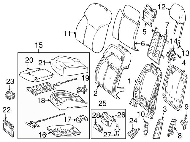 Genuine Mercedes 1669110100 Seat Frame Bracket; Left, Right - Mercedes