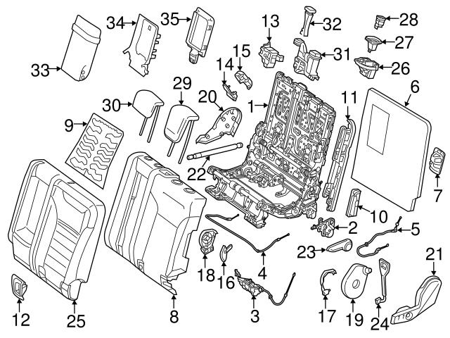 Genuine Mercedes 1669200062 Headrest Actuator; Upper - Mercedes