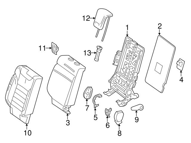 Genuine Mercedes 16692126869051 Seat Hinge Cover; Rear Right Outer ...