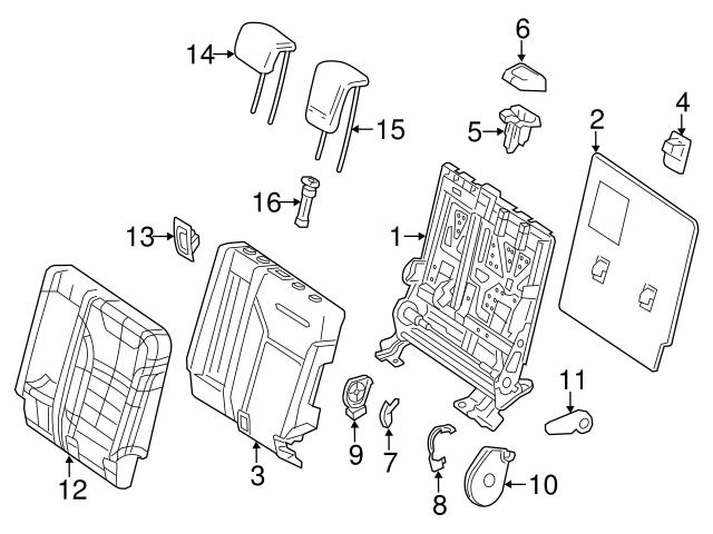 Genuine Mercedes 16692139008N84 Seat Belt Guide; Rear Left - Mercedes