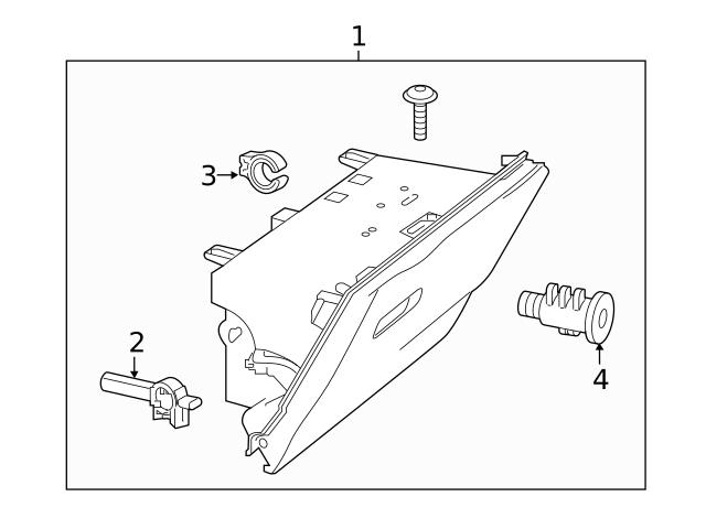 Genuine Mercedes 1669880003 Glove Box Support; Front - Mercedes