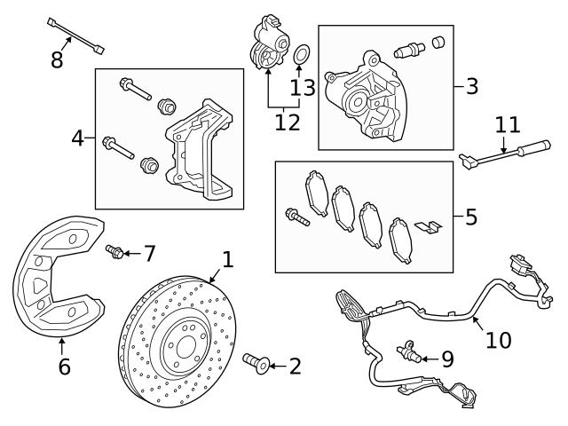 Genuine Mercedes 1674235800 Brake Caliper; Rear Right - Mercedes