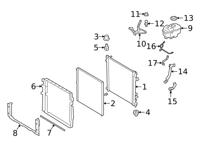 Genuine Mercedes 1675006301 Radiator - Mercedes