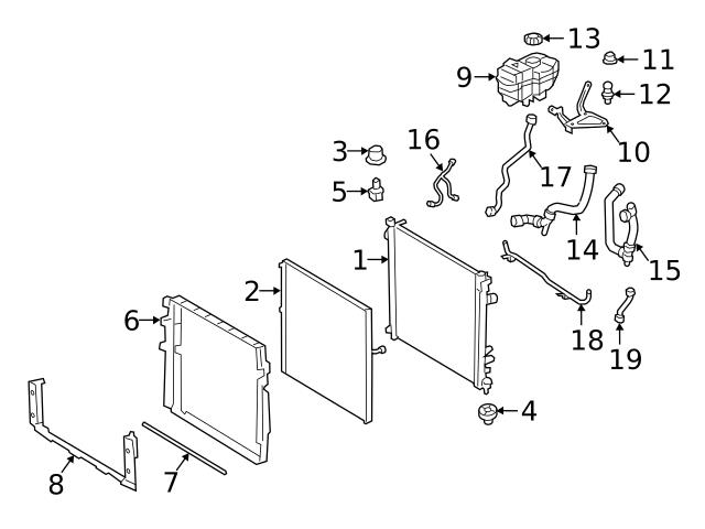 Genuine Mercedes 1675040300 Radiator Insulator; Lower - Mercedes