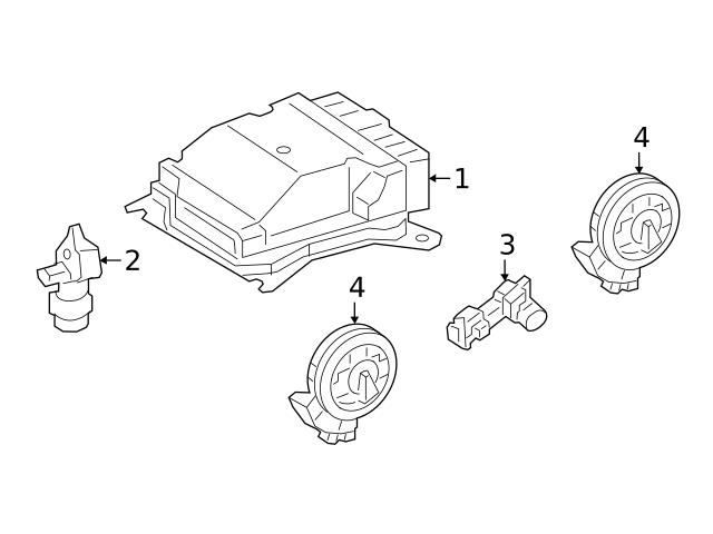Genuine Mercedes 1679052401 Impact Sensor; Left, Right - Mercedes