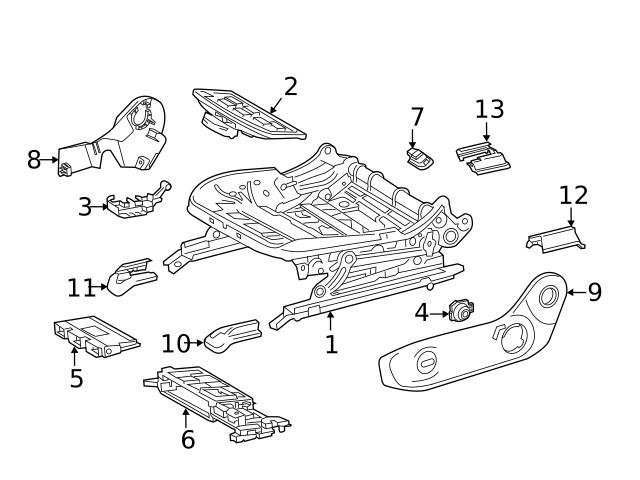Genuine Mercedes 16790580019051 Seat Lumbar Switch; Front Left - Mercedes