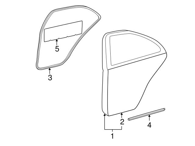 Genuine Mercedes 1686820308 Door Panel Insulation - Mercedes ...