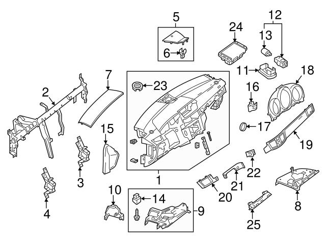 Genuine Mercedes 1696890022 Instrument Panel Side Cover Clip; Left ...
