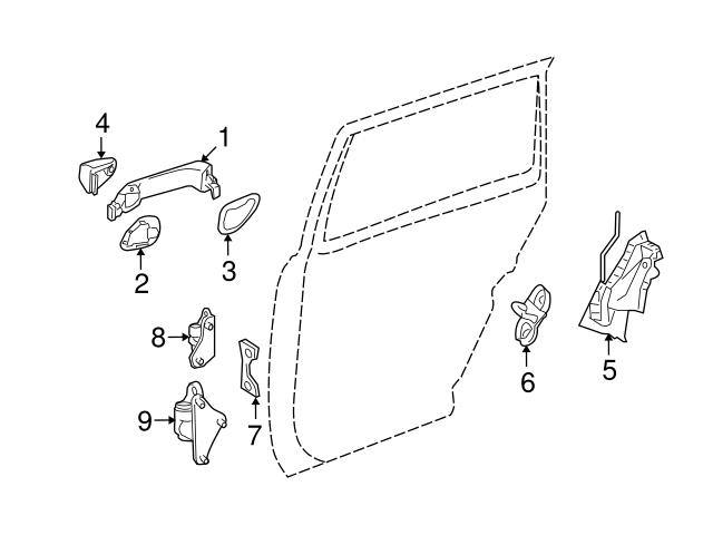 Genuine Mercedes 1697660105 Exterior Door Handle Gasket; Front Left ...