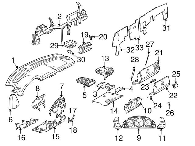 Genuine Mercedes 1705450304 Headlight Switch - Mercedes