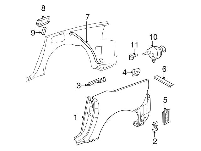 Genuine Mercedes 1706390197 Tail Light Seal; Rear Left/Right - Mercedes