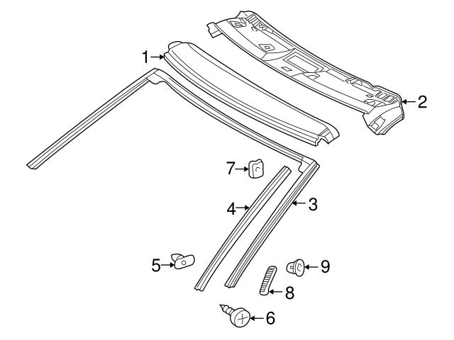 Genuine Mercedes 1707200078 Door Seal - Mercedes