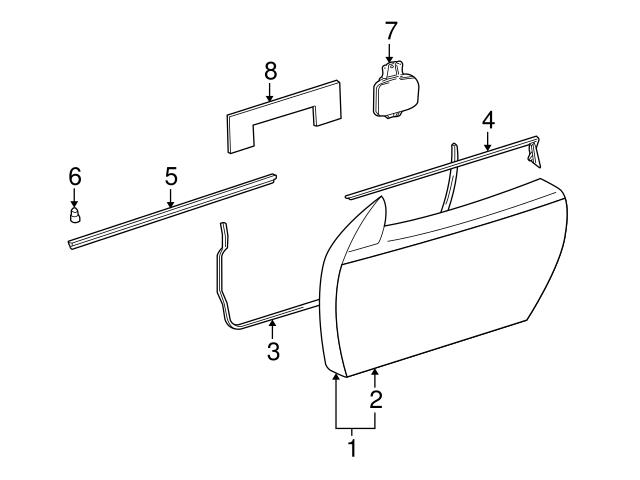 Genuine Mercedes 1707270330 Door Seal; Left, Right - Mercedes