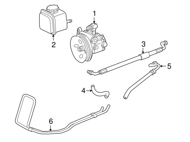 Genuine Mercedes 1709971082 Power Steering Return Hose; Upper ...