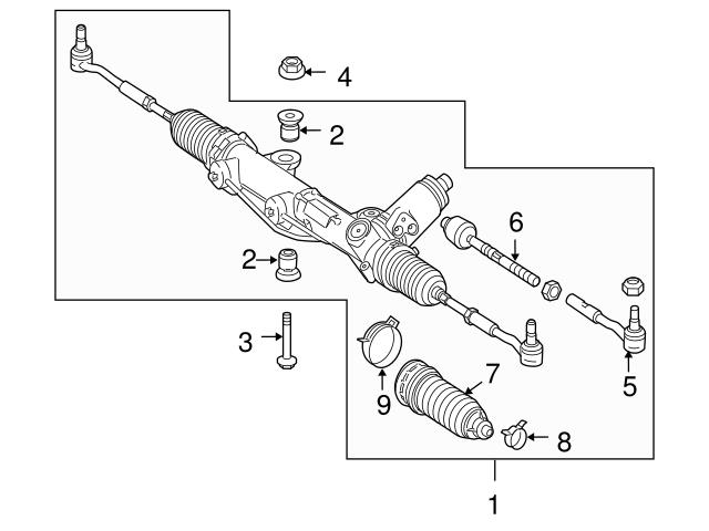 Genuine Mercedes 1713380015 Tie Rod End; Inner Left, Right - Mercedes ...