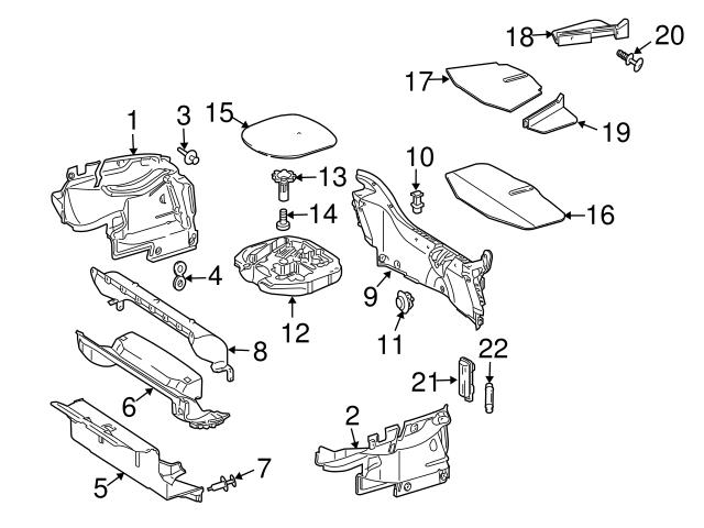Genuine Mercedes 17169400009051 Trunk Trim Panel; Lower - Mercedes ...