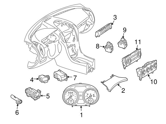 Genuine Mercedes 17182050109698 Convertible Top Switch - Mercedes