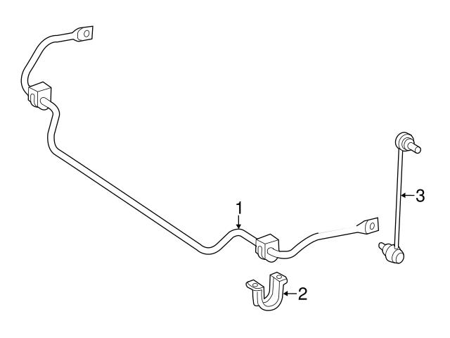 Genuine Mercedes 172323011764 Stabilizer/Sway Bar Link; Left - Mercedes ...