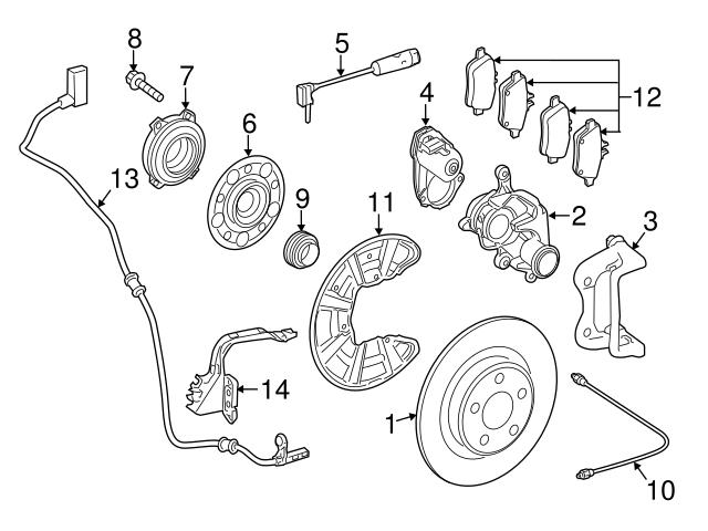 Genuine Mercedes 1724230006 Brake Caliper Bracket; Left, Right - Mercedes
