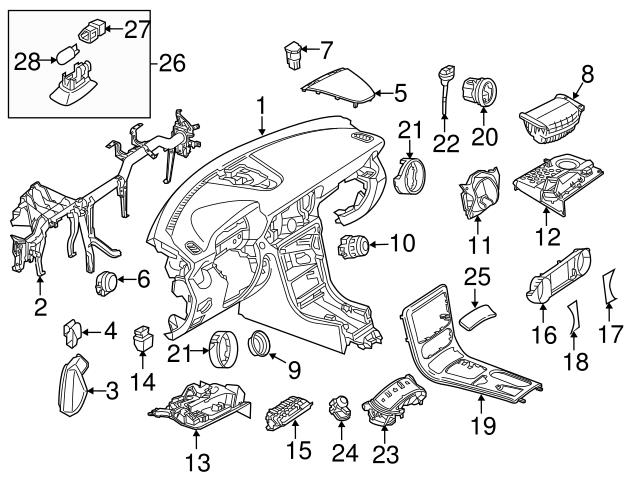 Genuine Mercedes 1726800317 Instrument Panel Ashtray - Mercedes