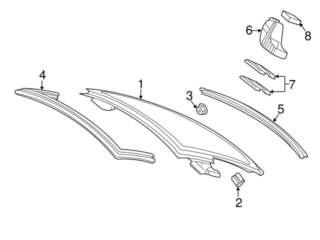 Genuine Mercedes 1727900698 Back Glass/Rear Window Seal - Mercedes