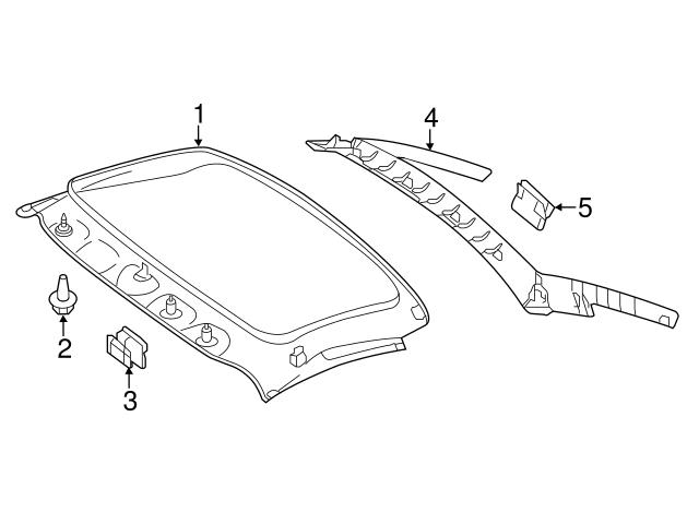 Genuine Mercedes 17279012009051 Roof Opening Trim - Mercedes ...