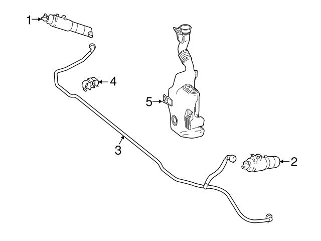 Genuine Mercedes 1728600147 Headlight Washer Nozzle; Front Left - Mercedes