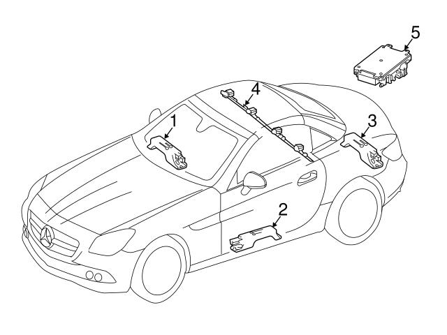 Genuine Mercedes 1729058500 Keyless Entry Antenna - Mercedes