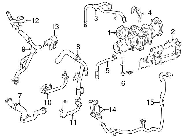 Genuine Mercedes 1762030000 Turbocharger Inlet Hose; Right - Mercedes