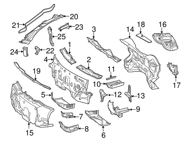 Genuine Mercedes 1766823300 Engine Compartment Insulation; Inner Upper ...