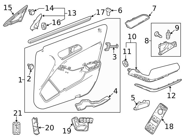 Genuine Mercedes 1767270214 Door Interior Trim Panel Bracket; Right ...