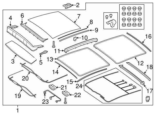 Genuine Mercedes 176782008964 Sunroof Cable - Mercedes | 1767820089 ...