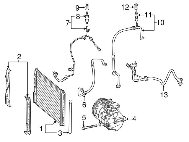 Genuine Mercedes 1768300600 A/C Refrigerant Discharge / Suction Hose ...