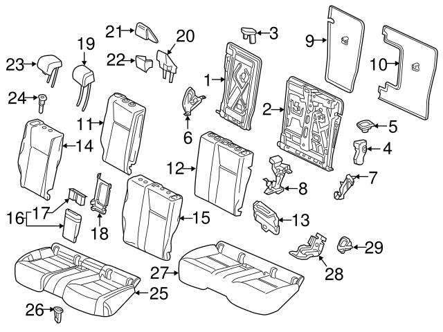 Genuine Mercedes 1769200100 Seat Back Frame Clip; Right - Mercedes
