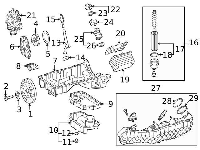 Genuine Mercedes 1770150100 Timing Cover; Lower - Mercedes