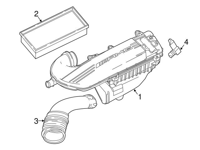 Genuine Mercedes 1770900701 Air Filter & Housing Assembly; Left - Mercedes