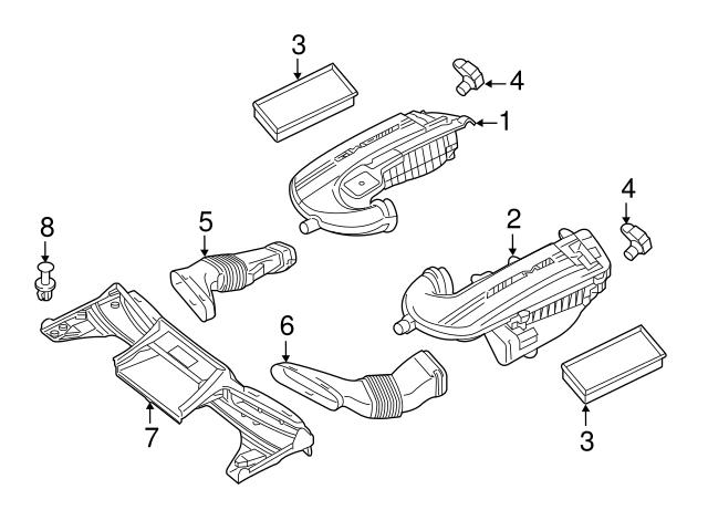 Genuine Mercedes 1770902482 Air Intake Hose; Right - Mercedes | 1770900182