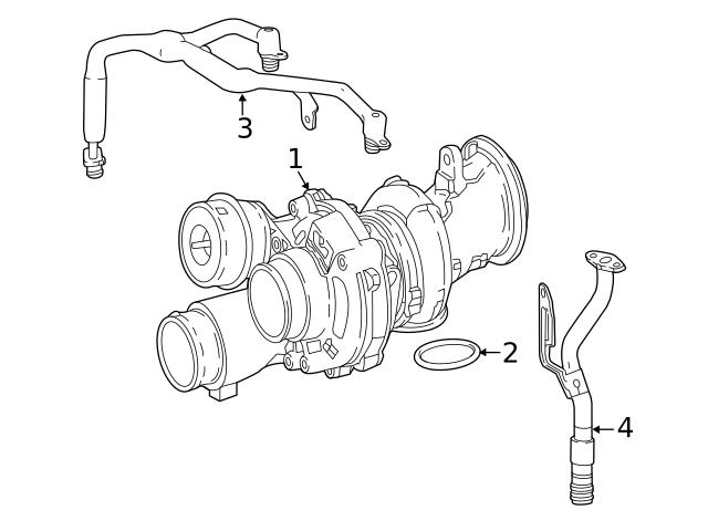 Genuine Mercedes 1770908800 Turbocharger Oil Return Line O-Ring; Left ...
