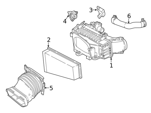 Genuine Mercedes 1770940982 Air Intake Hose; Rear Right - Mercedes
