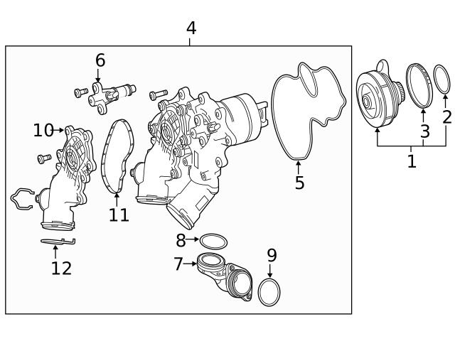 Genuine Mercedes 1772002000 Coolant Outlet Flange; Left - Mercedes