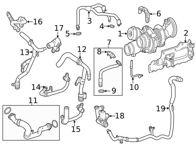 Genuine Mercedes 1772009200 Coolant Hose; Right - Mercedes | 1772004051