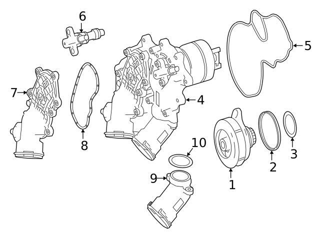 Genuine Mercedes 1772010900 Thermostat Housing Gasket; Upper - Mercedes