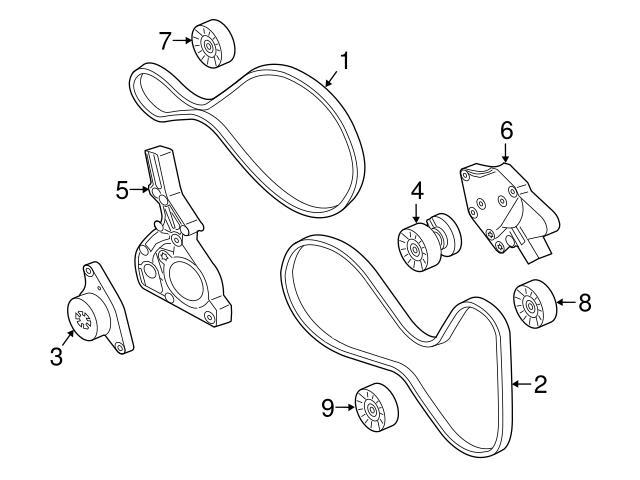 Genuine Mercedes 1772240500 Belt Tensioner Bracket; Right - Mercedes ...
